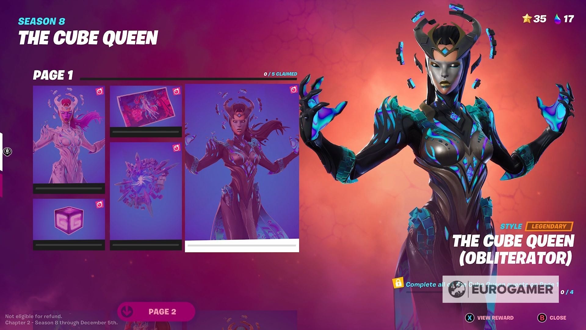 Fortnite Cube Queen Skin How To Unlock Cube Queen Including Obliterator And Islandbane Forms